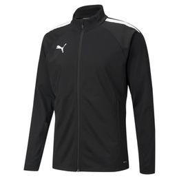 Trainingsjacke Puma "TEAMLIGA TRAINING JACKET", Herren, Gr. L, schwarz-weiß (Puma schwarz, Puma weiß), Trikot, Obermaterial: 100% Polyester, unifarben, sportlich, regular fit normal, Langarm, Jacken