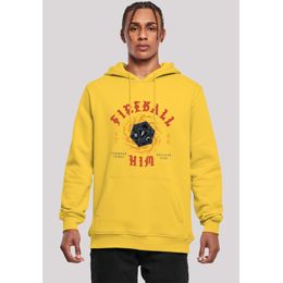 Kapuzenpullover F4NT4STIC "Stranger Things Fireball Dice 86 Netflix TV Series" Gr. L, gelb (taxi yellow) Herren Pullover Premium Qualität