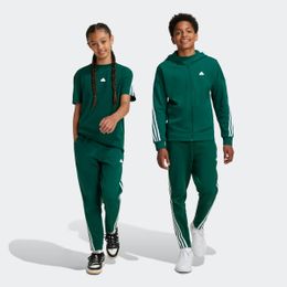 Sporthose adidas Sportswear "U FI 3S PT" Gr. 140, N-Gr, grün (collegiate green, white) Kinder Hosen