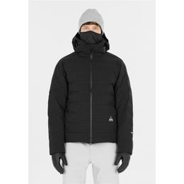 Skijacke SOS "Fieberbrunn", Herren, Gr. L, schwarz, 100% Polyester, unifarben, normal, ohne Ausschnitt, Jacken, mit herausnehmbarem Schneefang