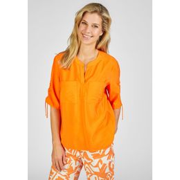 Klassische Bluse Rabe "Rabe mit 1/2-Arm" Gr. 42, orange Damen Blusen