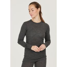 Funktionsshirt WHISTLER "Cerro", Damen, Gr. 34, schwarz, 85% Wolle, 15% Lyocell, unifarben, casual, normal, Rundhals, Langarm, Shirts, aus hochwertig-natürlichem Mix mit Merinowolle und Lyocell