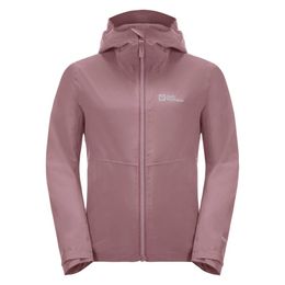 Regenjacke Jack Wolfskin "JWP SHELL K" Gr. 116, rosa (ash, mauve), Kinder, OBERSTOFF 100% POLYESTER, FUTTER 100% POLYESTER, Jacken