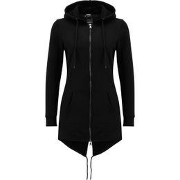 Sweatjacke Urban Classics "Urban Classics Damen Ladies Sweat" Gr. L, schwarz (black) Damen Sweatjacken