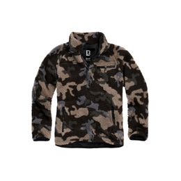 Sweatjacke Brandit "Brandit Herren Teddyfleece Troyer" Gr. 3XL, grün (darkcamo) Herren Sweatjacken Troyer Fleecepullover