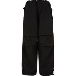 Stoffhose Urban Classics "Urban Classics Damen Ladies Cotton Parachute Pants" Gr. 4XL, US-Größen, schwarz Damen Hosen