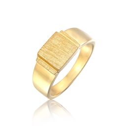 Siegelring Kuzzoi "Herren Modern 925 Silber" Fingerringe Gr. 60mm, Silber 925 (Sterlingsilber), 3.4mm, goldfarben (gold) Herren