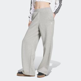 Sporthose adidas originals "ESS WL PANTS", Damen, Gr. L, N-Gr, grau (medium grau heather), Obermaterial: 70% Baumwolle, 30% Polyester, sportlich, Hosen