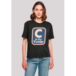 T-Shirt F4NT4STIC "Sesamstraße C is for Cookie" Gr. 4XL, schwarz, Damen, Obermaterial: 100% Baumwolle, Shirts, Premium Qualität, Weihnachts-Kollection