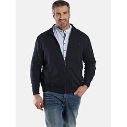 Strickjacke CHARLES COLBY "Strickjacke EARL THOMAS" Gr. L, blau (dunkelblau) Herren Strickjacken