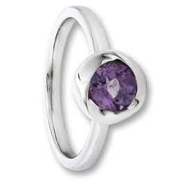 Silberring ONE ELEMENT "Amethyst Ring aus 925 Silber" Fingerringe Gr. 50, Silber 925 (Sterlingsilber), silberfarben (silber) Damen Silber Schmuck