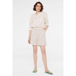 Shorts SENSES.THE LABLE Gr. L, Normalgrößen, beige (summer sand), Damen, Material: 100% Leinen, unifarben, Hosen, aus Leinen