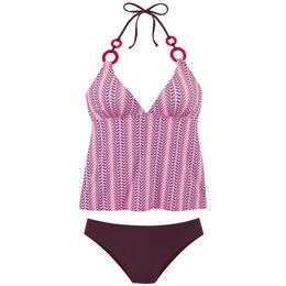 Tankini Vivance Gr. 36, Cup C/D, rosa (rosa bedruckt) Damen Bikini-Sets mit Zierringen