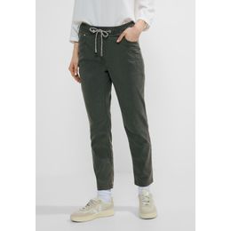 Jogger Pants Cecil Gr. L, Länge 28, grün (strong khaki) Damen Hosen Middle Waist