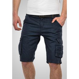 Cargoshorts Alessandro Salvarini "ASNico" Gr. W29, Normalgrößen, blau (navy), Herren, Obermaterial: 100% Baumwolle, Hosen, inklusive passendem Gürtel