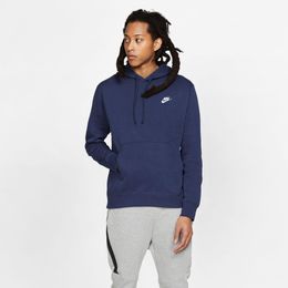 Kapuzensweatshirt Nike Sportswear "CLUB FLEECE PULLOVER HOODIE" Gr. L, blau (marine) Herren Sweatshirts