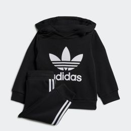 Trainingsanzug adidas originals "HOODIE SET" Gr. 62, schwarz (black) Kinder Sportanzüge