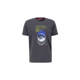 T-Shirt Alpha Industries "Alpha Industries Men - T-Shirts NASA Orbit T" Gr. M, grau (vintage grau), Herren, Shell Fabric: 100% Cotton, Shirts