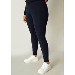 Jeggings Base Level Curvy "Arnika" Gr. 46, Länge 29, blau (navy dark blue) Damen Hosen mit Badge Bestseller