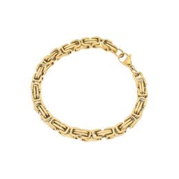 Edelstahlarmband Firetti "Schmuck Geschenk, Königskettengliederung, 6,7 mm" Armbänder Gr. 21, Edelstahl, goldfarben (gelbgoldfarben) Herren