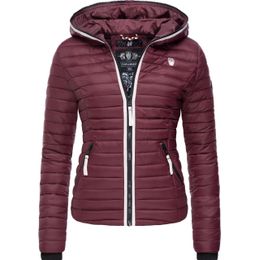 Steppjacke Navahoo "Kimuk Prc" Gr. XXL (44), rot (weinrot), Damen, Oberstoff: 100% Nylon, Futter: 100% Polyester, Wattierung: 100% Polyester, Ärmelfutter: 100% Polyester, Jacken, leichte Übergangsjacke mit Kapuze