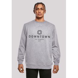 Kapuzenpullover F4NT4STIC "Downtown LA CREW" Gr. L, grau (heather grey) Herren Pullover Print