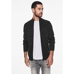 Strickjacke Street One MEN Gr. M (40), schwarz Herren Strickjacken aus reiner Baumwolle