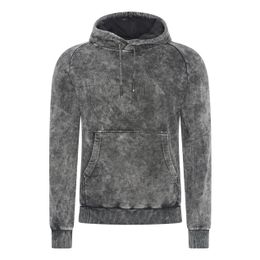 Kapuzensweatshirt Rusty Neal, Herren, Gr. M, grau (anthrazit), 100% Baumwolle, unifarben, normal, ohne Ausschnitt, Sweatshirts, in verwaschenem Design