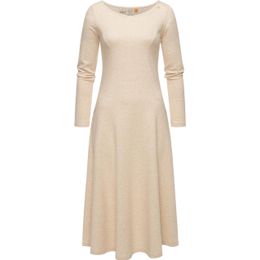 A-Linien-Kleid Ragwear "Appero Long" Gr. L (40), Normalgrößen, beige Damen Kleider Stylisches Langarm-Kleid für den Winter