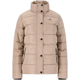 Outdoorjacke WHISTLER "Amaret", Kinder, Gr. 140, beige, 100% Polyester, unifarben, kariert, casual, hoch geschlossener Ausschnitt, Langarm, Jacken, mit wasserabweisender TPU-Membran