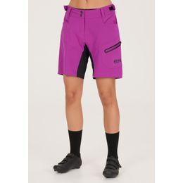 Radhose Endurance "Jamilla W 2 in 1 Shorts" Gr. 38, EURO-Größen, lila Damen Hosen mit herausnehmbarer Innen-Tights