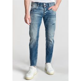 Bequeme Jeans Le Temps Des Cerises "700/11" Gr. 32, US-Größen, blau Herren Jeans mit leichten Destroyed-Elementen