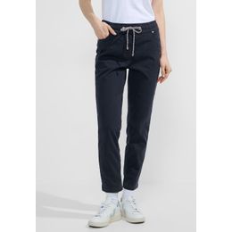 Jogger Pants Cecil Gr. L, Länge 28, blau (universal blue) Damen Hosen Middle Waist