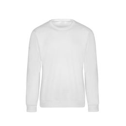 Sweatshirt TRIGEMA "TRIGEMA Sweatshirt", Damen, Gr. L, weiß, 70% Baumwolle, 30% Polyester, Basic, Sweatshirts