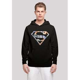 Kapuzenpullover F4NT4STIC "DC Comics Superman Superheld Floral Logo 2" Gr. L, schwarz Herren Pullover Print