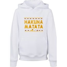 Sweatshirt F4NT4STIC "Disney König der Löwen Hakuna Matata" Gr. 110/116, weiß, Mädchen, Obermaterial: 65% Baumwolle, 35% Polyester, Sweatshirts, Unisex Kinder,Premium Merch,Jungen,Mädchen,Bedruckt