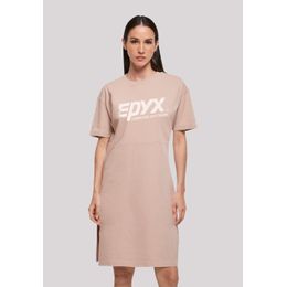 Shirtkleid F4NT4STIC "EPYX Logo WHT" Gr. XS, rosa (duskrose) Damen Kleider Print