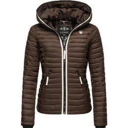 Steppjacke Navahoo "Kimuk Prc" Gr. M (38), braun (dunkelbraun), Damen, Oberstoff: 100% Nylon, Futter: 100% Polyester, Wattierung: 100% Polyester, Ärmelfutter: 100% Polyester, Jacken, leichte Übergangsjacke mit Kapuze