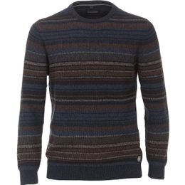 Strickpullover Casamoda "Casamoda Pullover gestreift", Herren, Gr. L, braun, 60% Baumwolle, 40% Polyacryl, Pullover