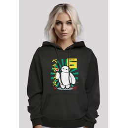 Kapuzenpullover F4NT4STIC "Big Hero 6 Baymax Lollypop", Damen, Gr. L, schwarz, Obermaterial: 65% Baumwolle, 35% Polyester, relaxed fit, Pullover Kapuzenpullover, Premium Qualität