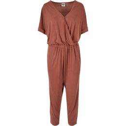 Jumpsuit Urban Classics "Urban Classics Damen Ladies Modal Jumpsuit" Gr. 4XL, US-Größen, orange (terracotta) Damen Overalls