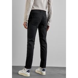 Gerade Jeans Street One Gr. 26, Länge 32, schwarz (deep schwarz wash), Damen, Jeans, 82% Baumwolle, 15% Polyester, 3% Elasthan, unifarben, Jeans, 5-Pocket-Style