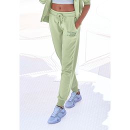 Jogginghose Buffalo Gr. 40/42, N-Gr, grün (jade) Damen Hosen mit seitlichen Eingrifftaschen, Loungeanzug Bestseller