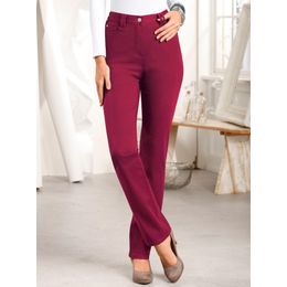 Bequeme Jeans Classic Basics Gr. 19, Kurzgrößen, rot (weinrot) Damen Jeans