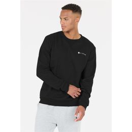 Sweatshirt Virtus "Marten", Herren, Gr. L, schwarz, 45% Polyester, 35% Baumwolle, 20% Polyester, unifarben, casual, Rundhals, Sweatshirts, mit kuschelig-weichem Tragekomfort