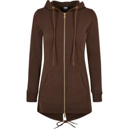 Sweatjacke Urban Classics "Urban Classics Damen Ladies Sweat" Gr. M, braun (brown) Damen Sweatjacken