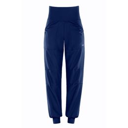 Sporthose WINSHAPE "Functional Comfort Leisure Time Trousers LEI101C" Gr. L, Normalgrößen, blau (dark blue) Damen Hosen High Waist