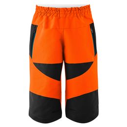 Fahrradhose Gonso "PORDOI" Gr. 128, Normalgrößen, orange (neonorange) Kinder Hosen Bike-Shorts, MTB-Radhose mit Taschen, Sitzpolster und Gummibund