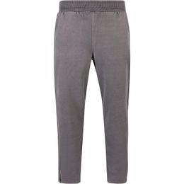 Jogginghose Urban Classics "Urban Classics Herren Heavy Terry Garment Dye Slit Sweatpants" Gr. 4XL, US-Größen, schwarz (darkshadow) Herren Hosen