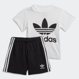 Funktionsweste adidas originals "TREFOIL SHORTS UND SET" Gr. 80, schwarz-weiß (white, black) Kinder Westen